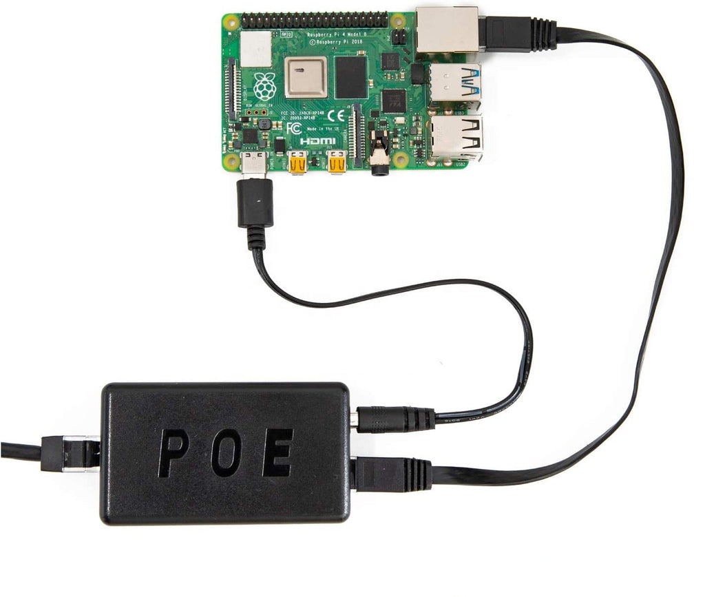 PoE to USB-C 5V 4A Gigabit PoE Adapter for Raspberry Pi 4 ...